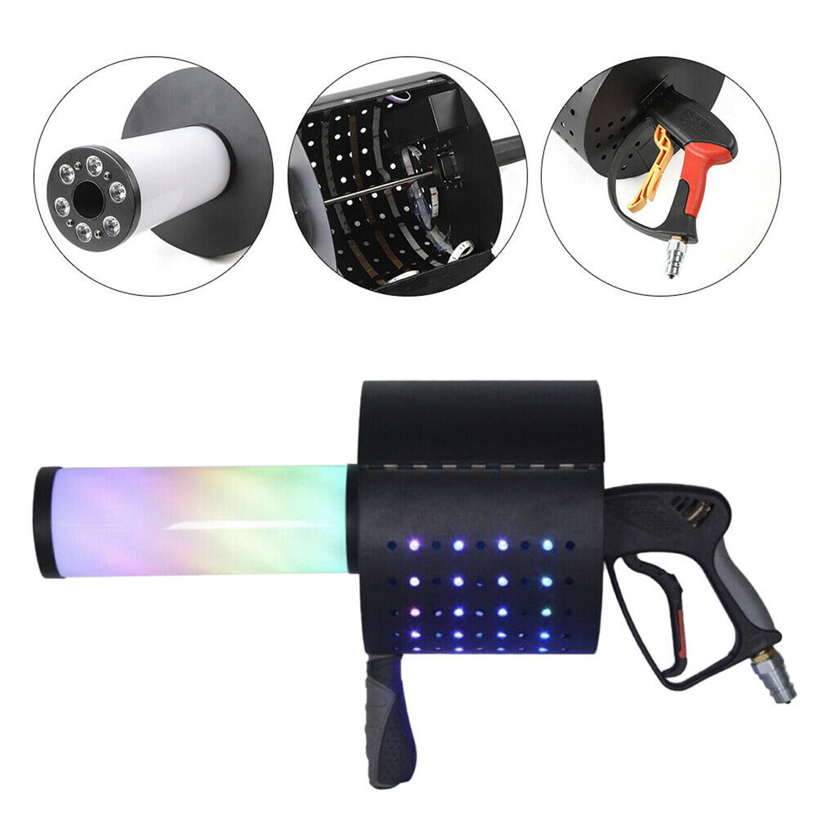 CO2 Jet Confetti Machine LED 7 Colors CO2 Spray Cannon CO2 Gun Kit ...