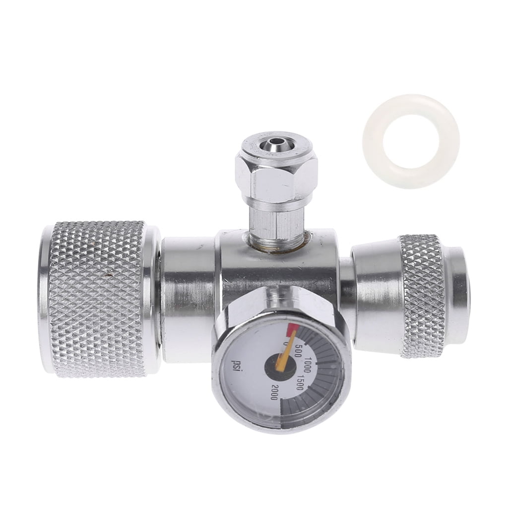 CO2 Pressure Gauge Regulator Manometer Over 1500PSI Reducer JIS M22-14 Metal - Walmart.com