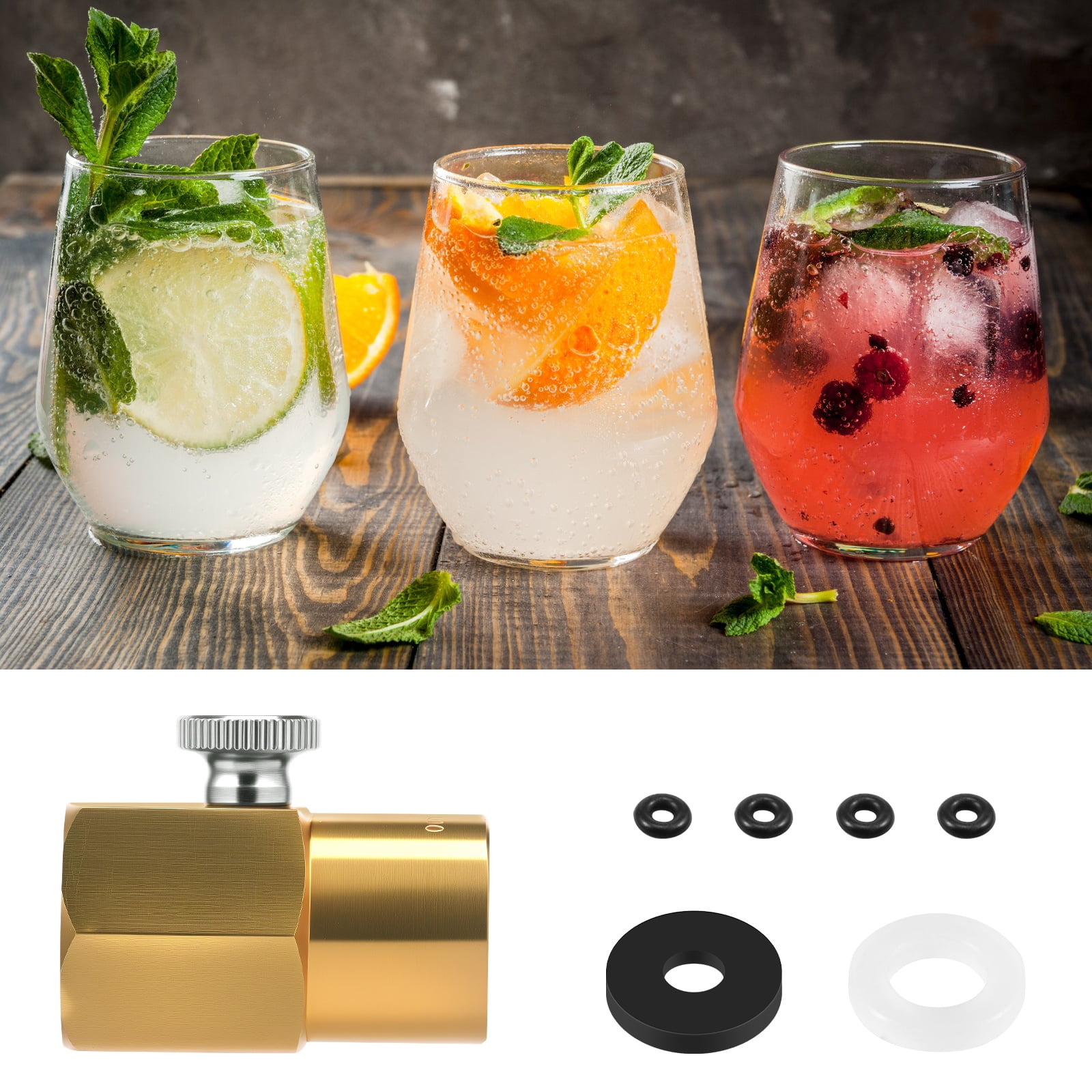 CO2 Refill Adapter Brass CO2 Adapter Refills Connector Rustproof CGA320 to TR21-4 CO2 Tank ...