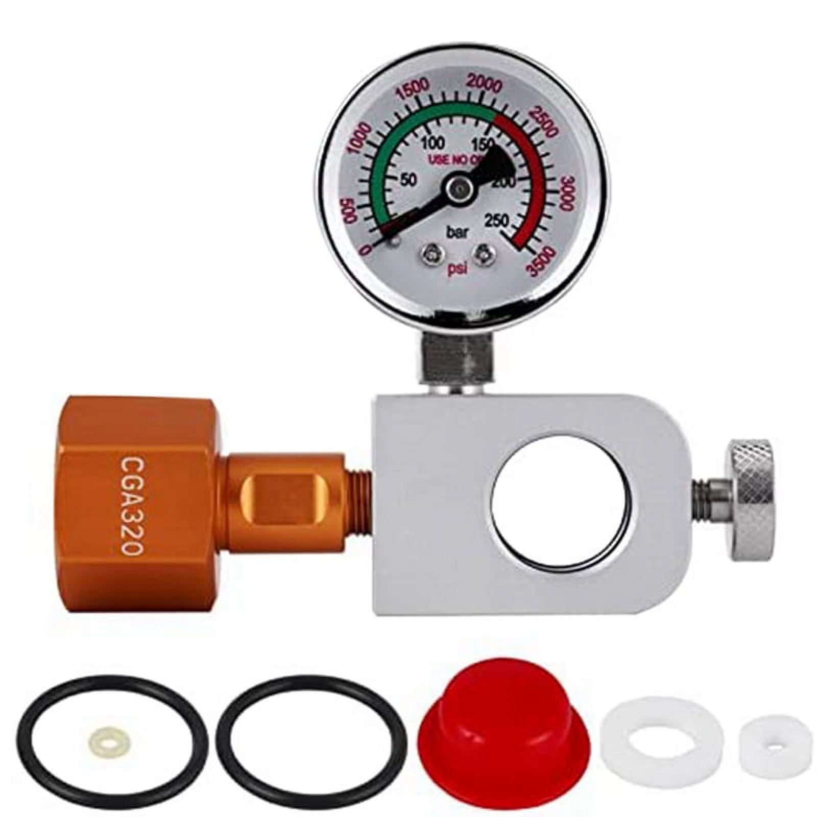 CO2 Refilling Adapter with 3500Psi Pressure Gauge, Soda Terra Co2 ...