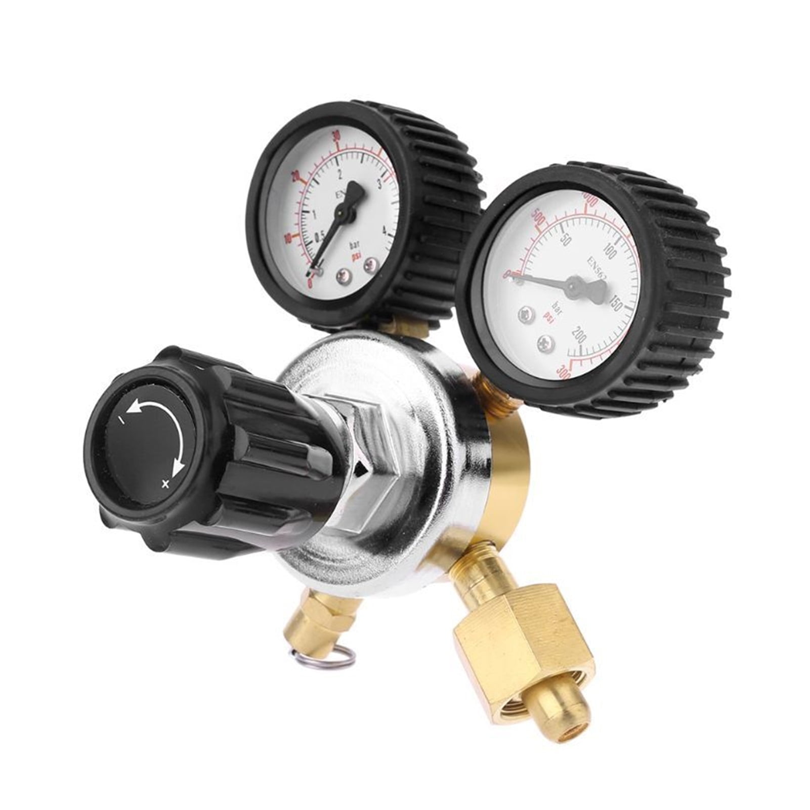 CO2 Regulator With Pressure Relief Valve For Gas 0-3000PSI (Dual Gauge) Carbon Dioxide Reducer ...