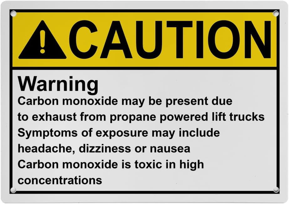 CO2 Warning Sign 8"x12" - Carbon Dioxide Safety Sign #7, UV Resistant ...
