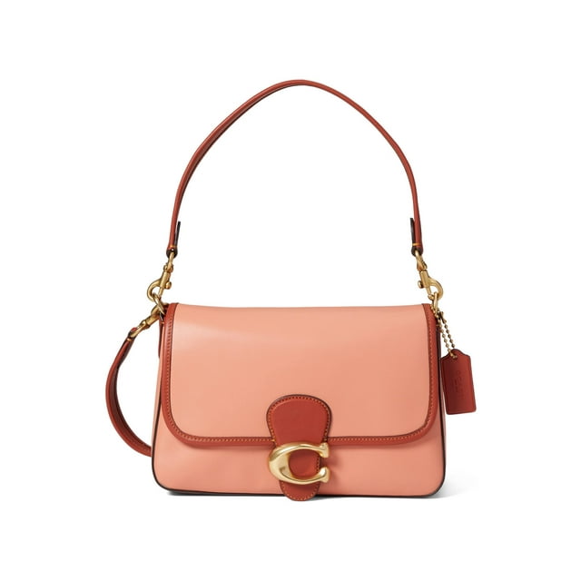 COACH Leather Soft Tabby Shoulder Bag in Light Coral Multi Color-Block ...