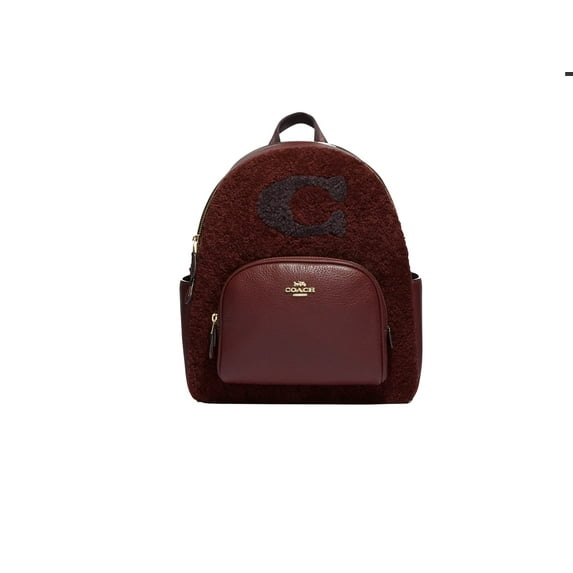 COACH Court Backpack In Signature Canvas (IM/Black Cherry) - Walmart.com