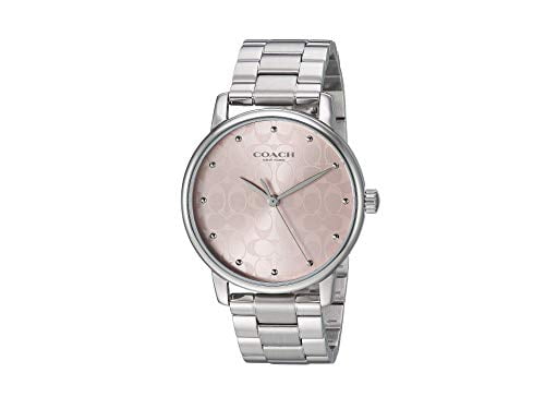 COACH Grand Watch in Silver/Pink, Stainless Steel, One Size - Walmart.com