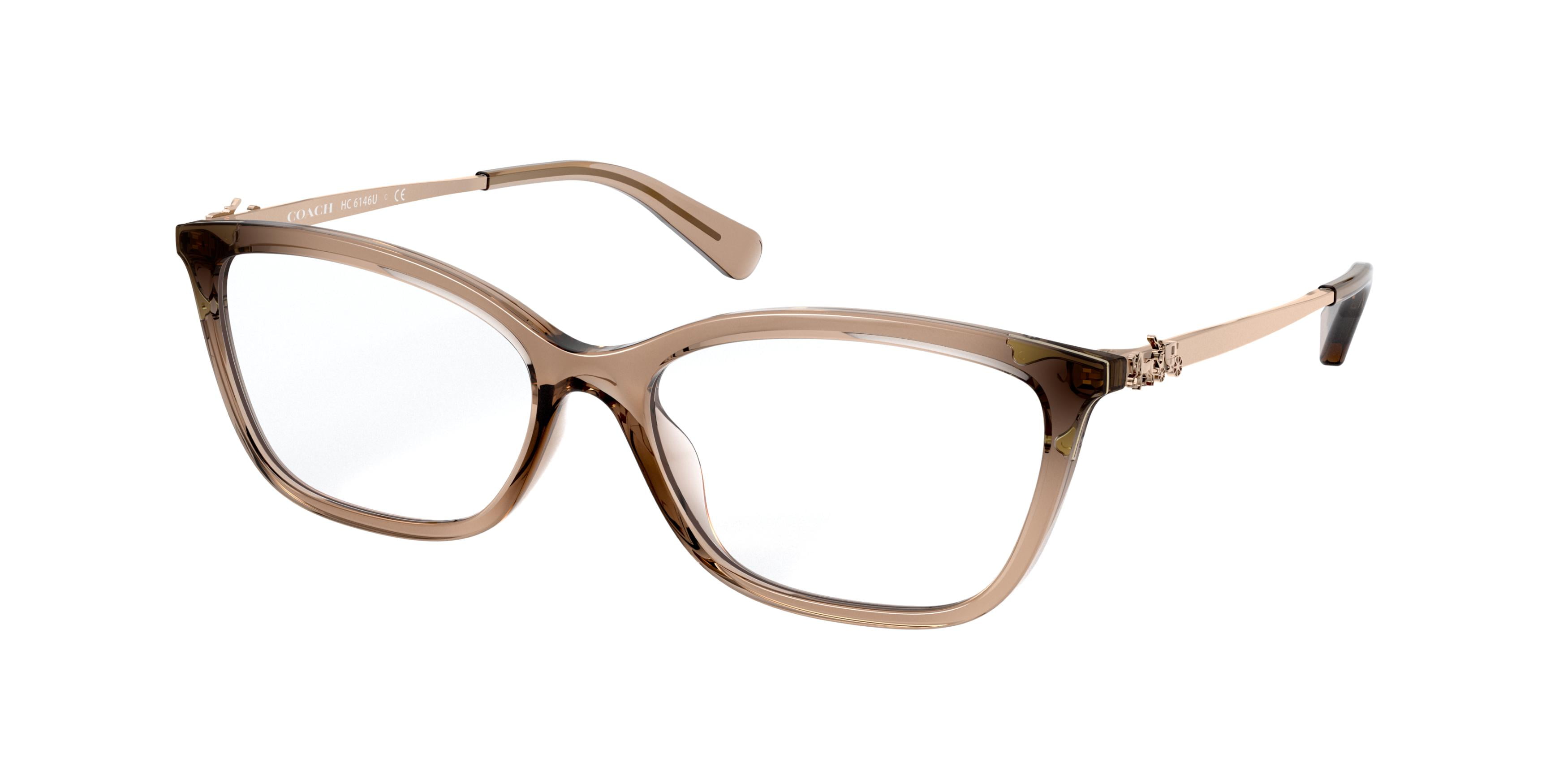 COACH HC6146U 5561 Butterfly Transparent Brown Demo Lens 53 mm Womens ...