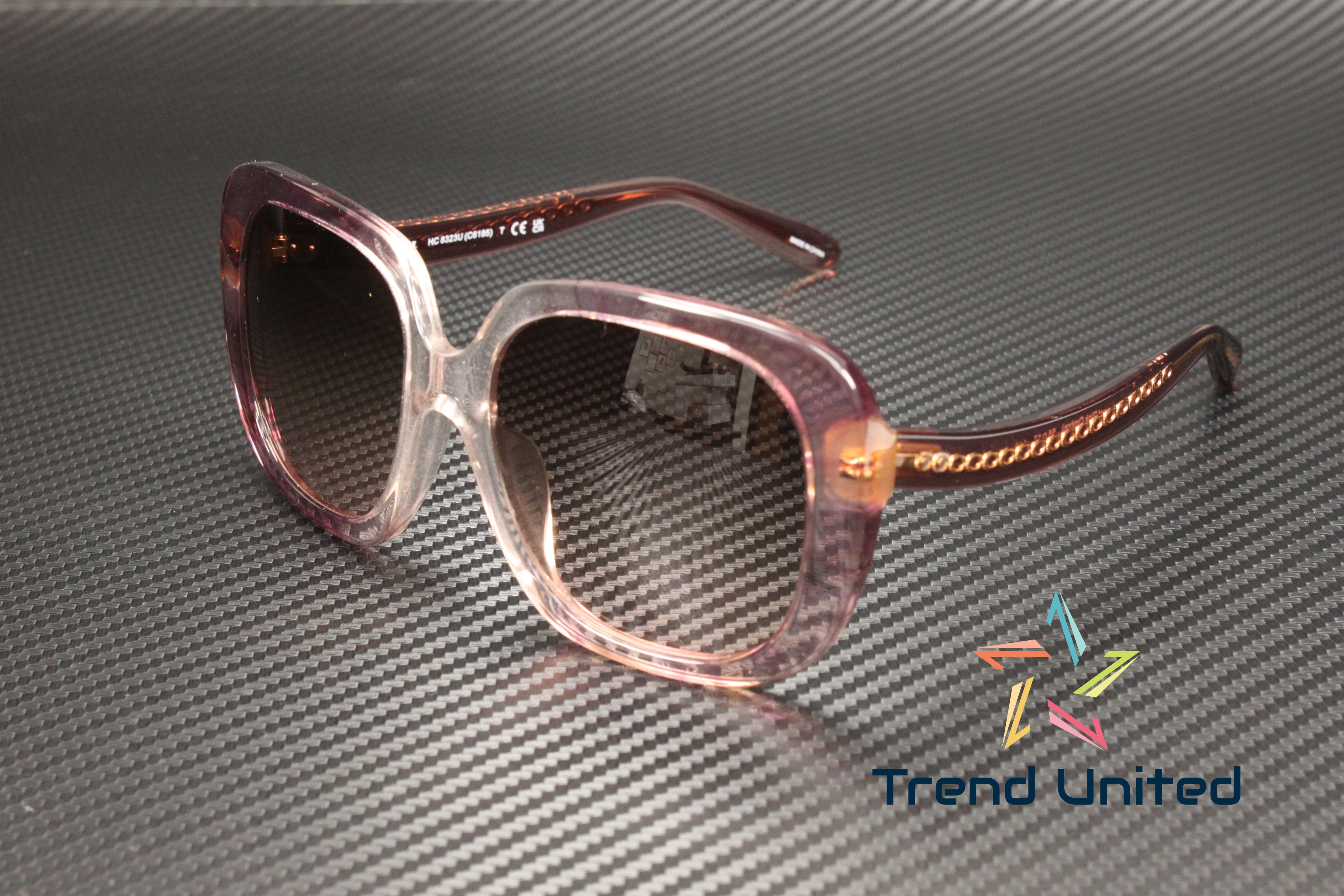 Coach Women's Sunglasses, Square Resin Frames, Trans Pink Ombre, UV ...