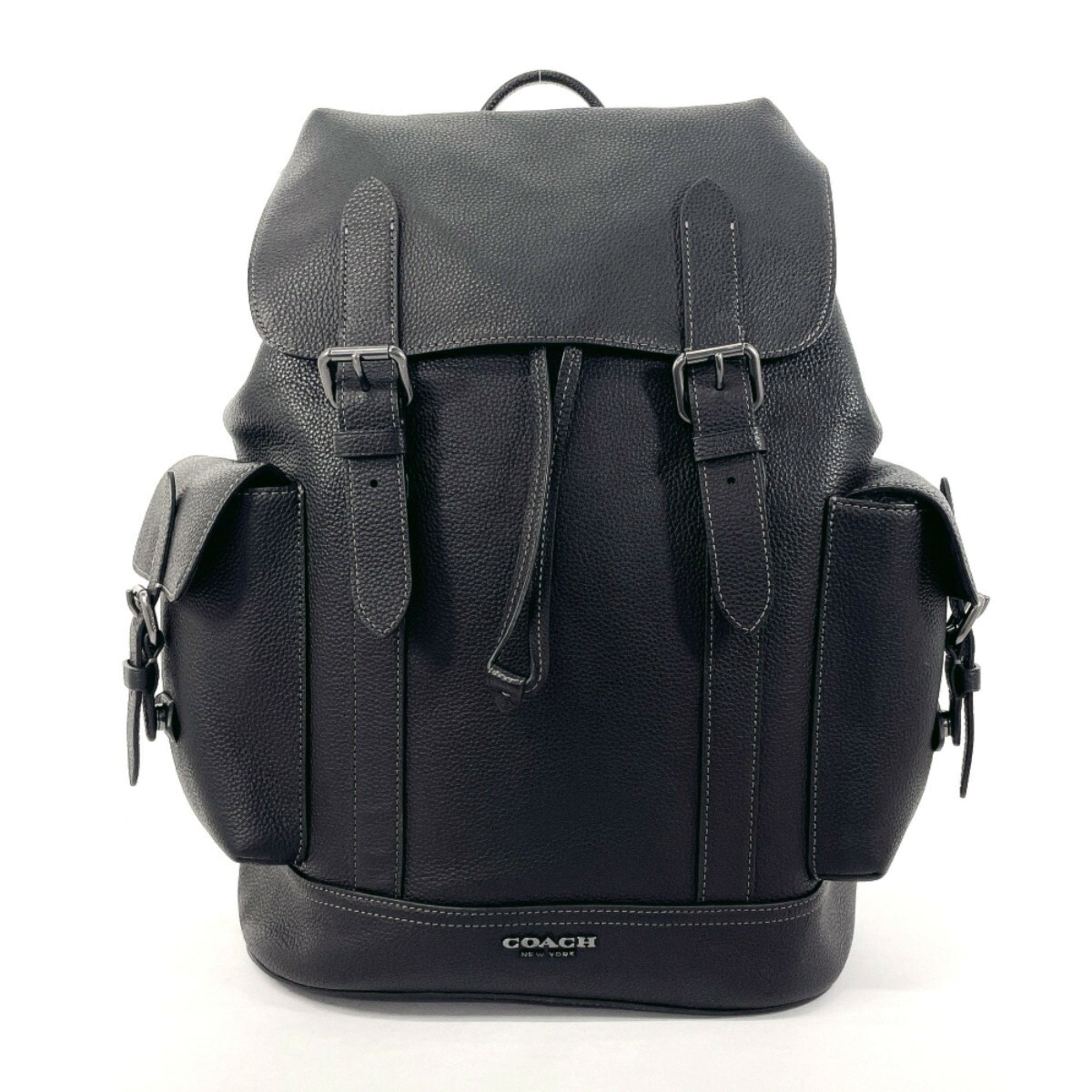 Pre-Owned COACH Hudson Backpack CB837 Backpack/Daypack Leather Black ...