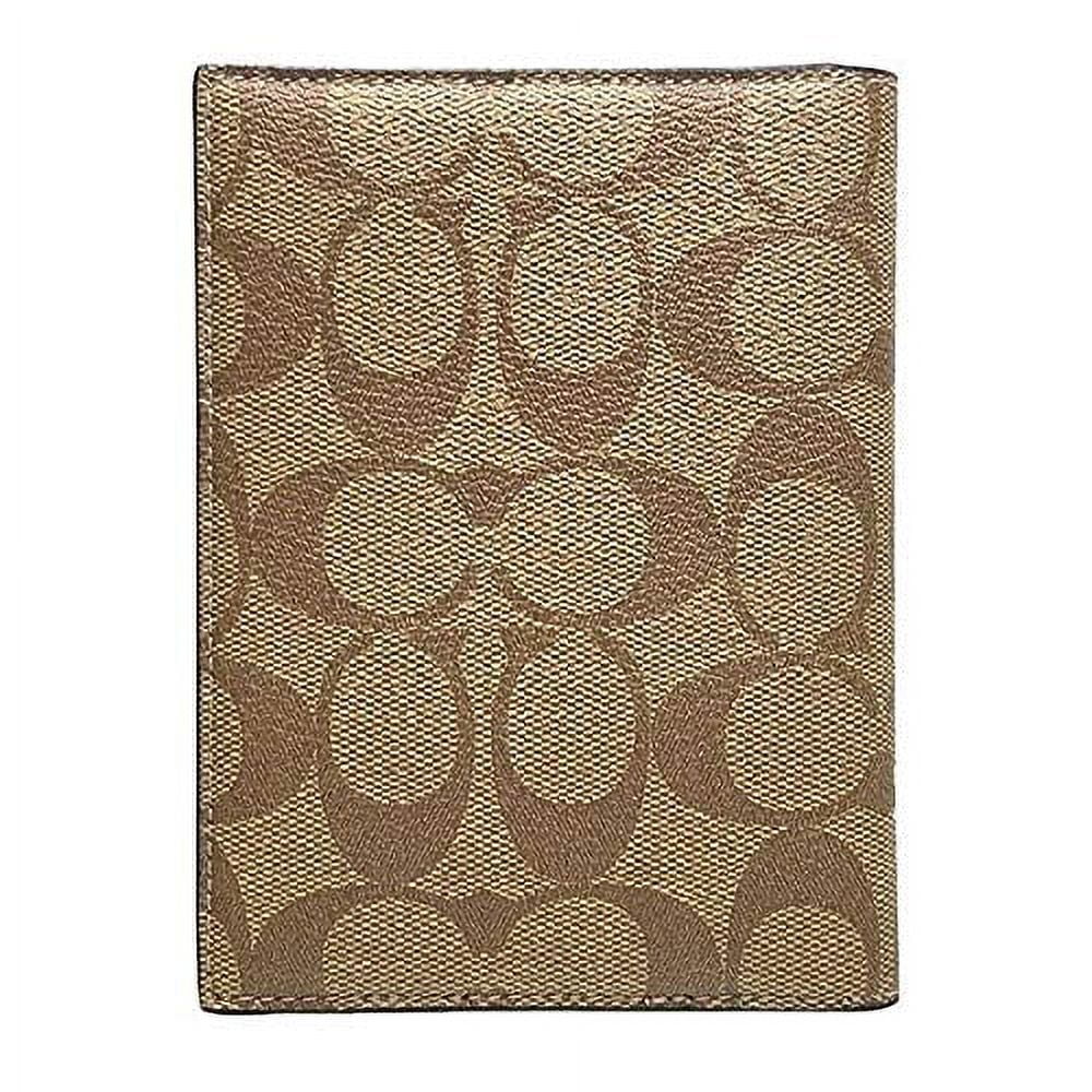 COACH PASSPORT CASE IN SIGNATURE CANVAS F93518 TAN BLACK - Walmart.com