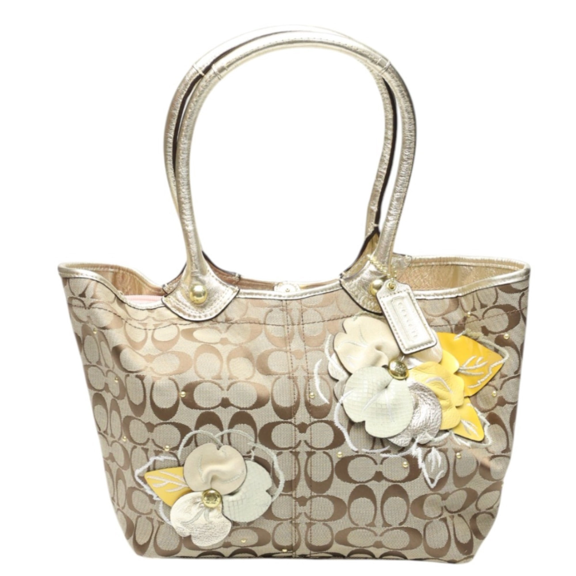Pre-Owned COACH Tote Bag Signature Shoulder Applique Canvas F16276 ...