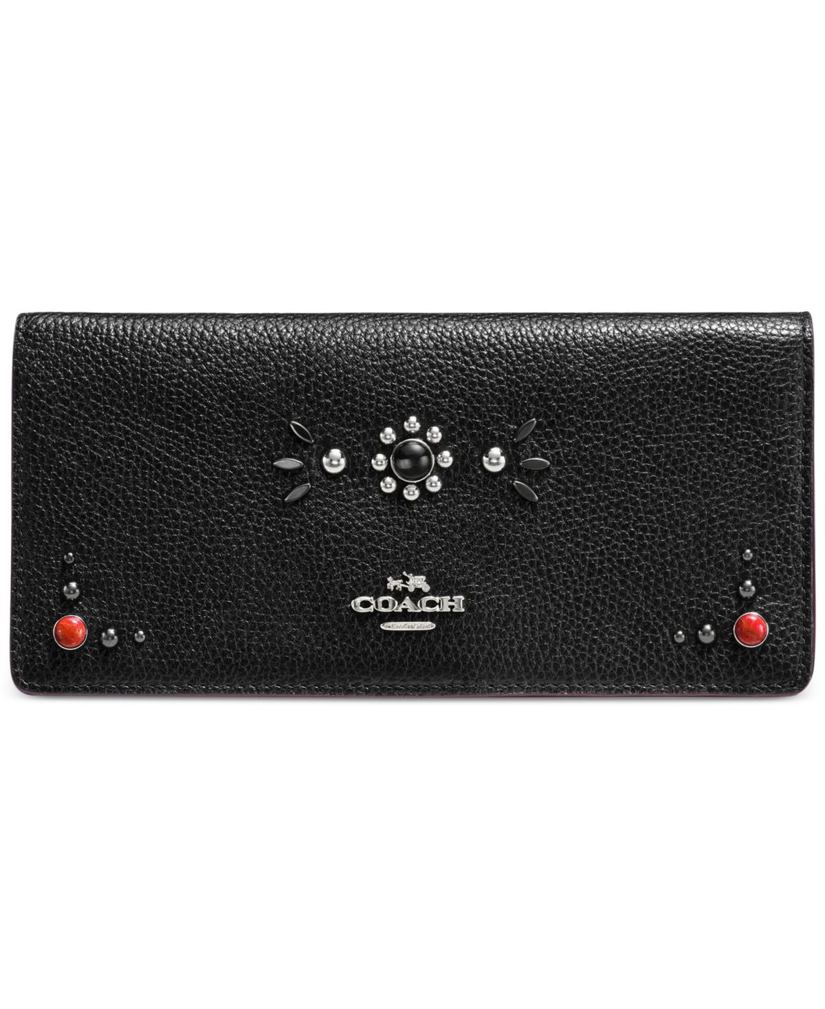 COACH Western Rivets Slim Wallet - Walmart.com