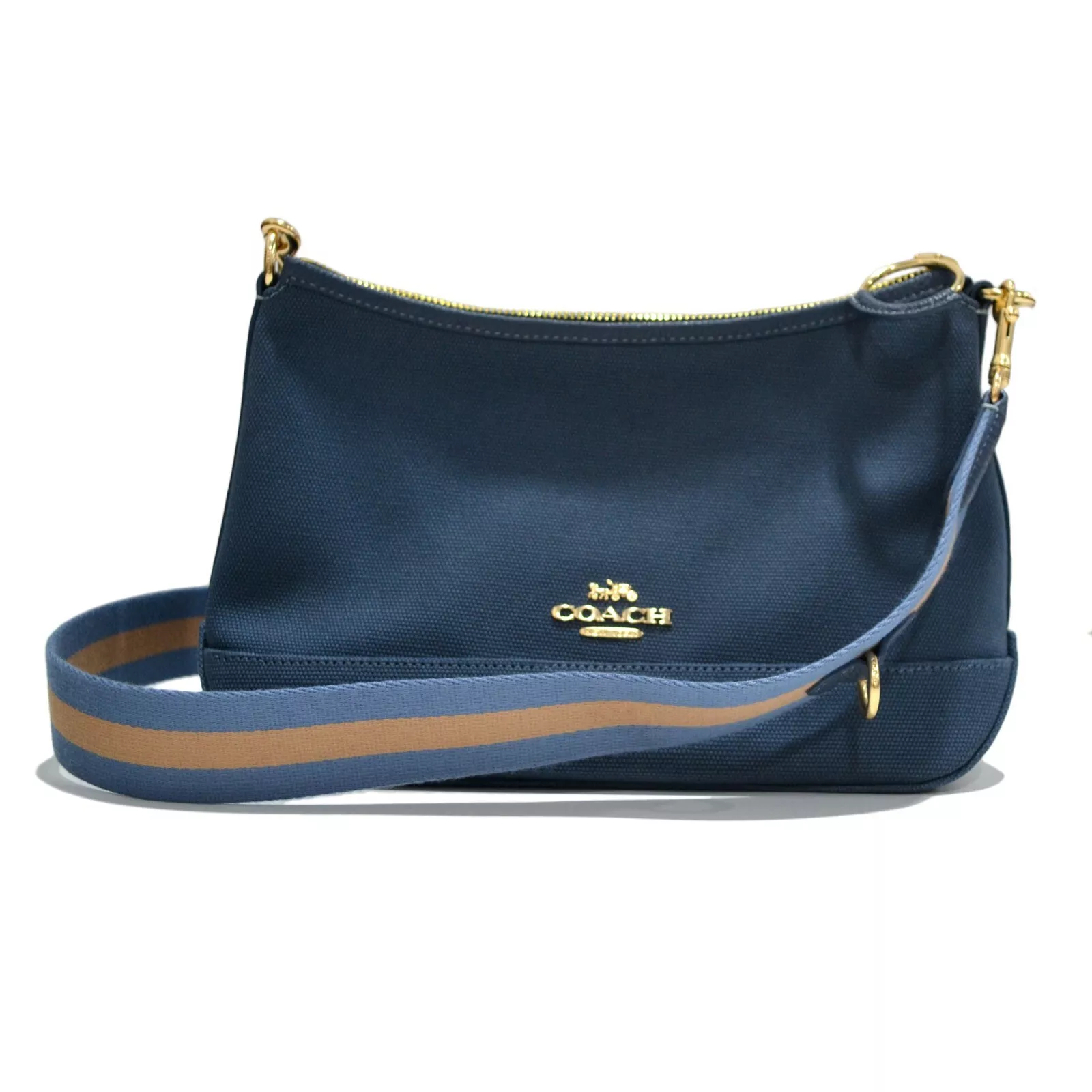 COACH Women's Ellis Shoulder Bag Purse in Canvas Detachable Gold ...