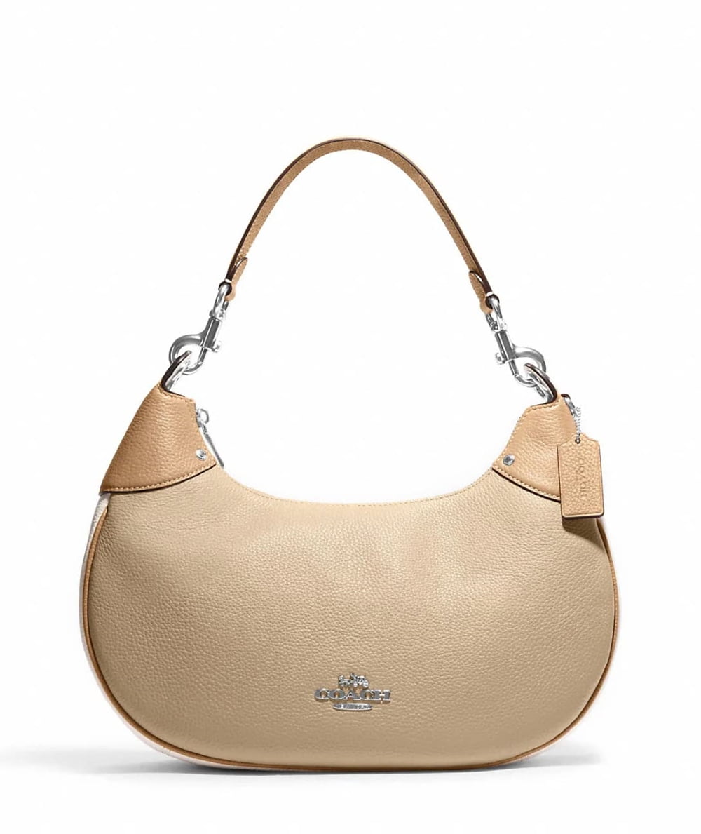COACH Women's Mara Leather Hobo, Sandy Beige Multi - Walmart.com