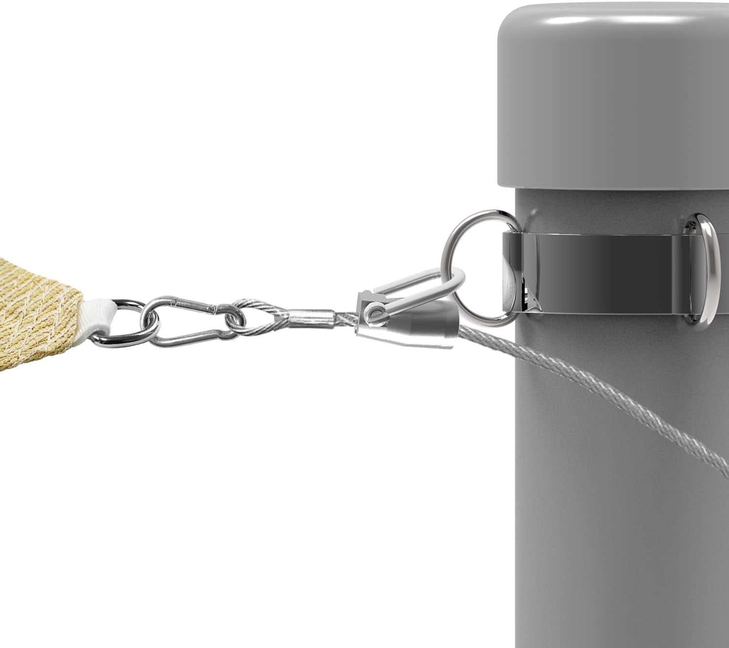 COARBOR 6ft One-Way Wire Lock Wire Cable Hardware Kit for Rectangle Sun ...