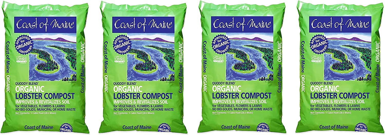 COAST OF MAINE Q1 Lobster Compost Soil Conditioner, 1 Cubic Feet Fur k ...