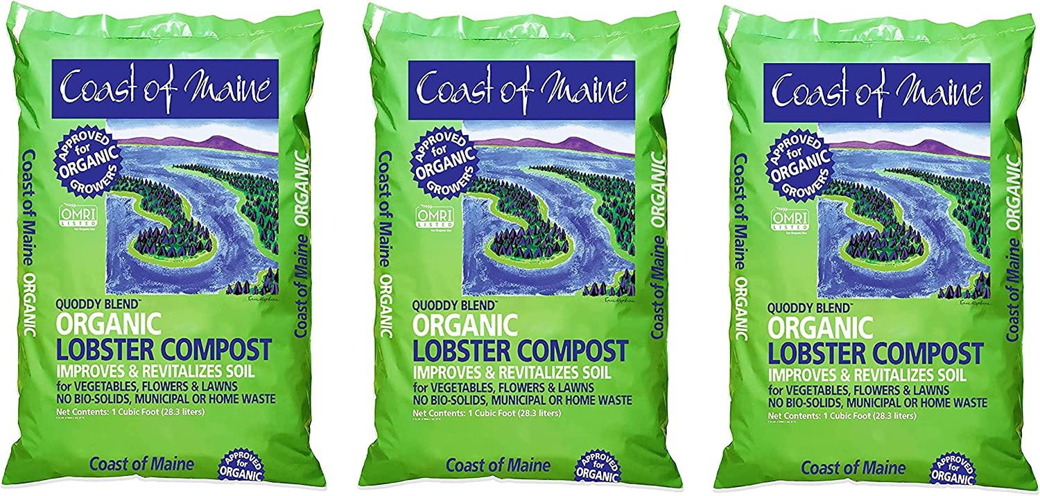 COAST OF MAINE Q1 Lobster Compost Soil Conditioner, 1 Cubic Feet hr Pck ...