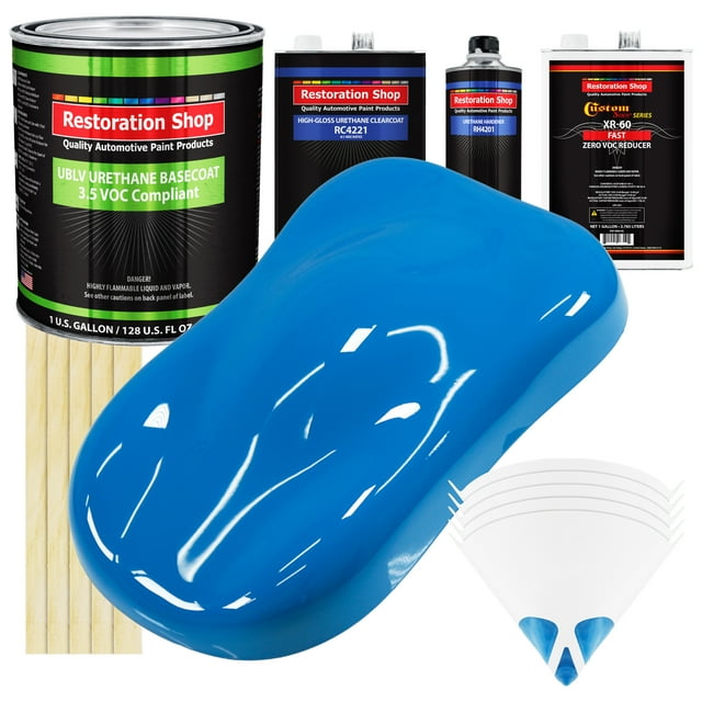 COASTAL HIGHWAY BLUE Low Voc Urethane Basecoat/Clearcoat Car Auto Paint ...