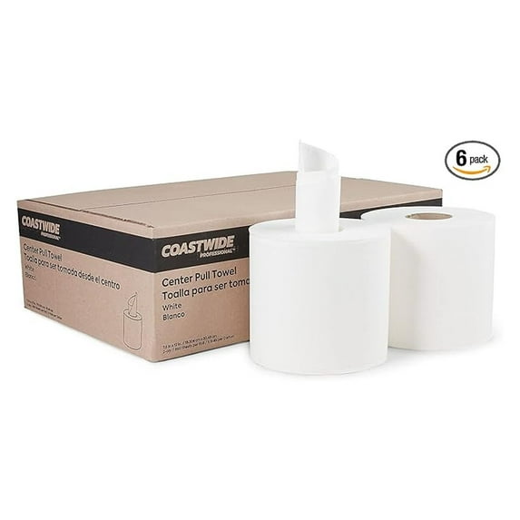 COASTWIDE 2-Ply Paper Towels, Center-Pull, 1-Sheet Dispensing, Recycled ...