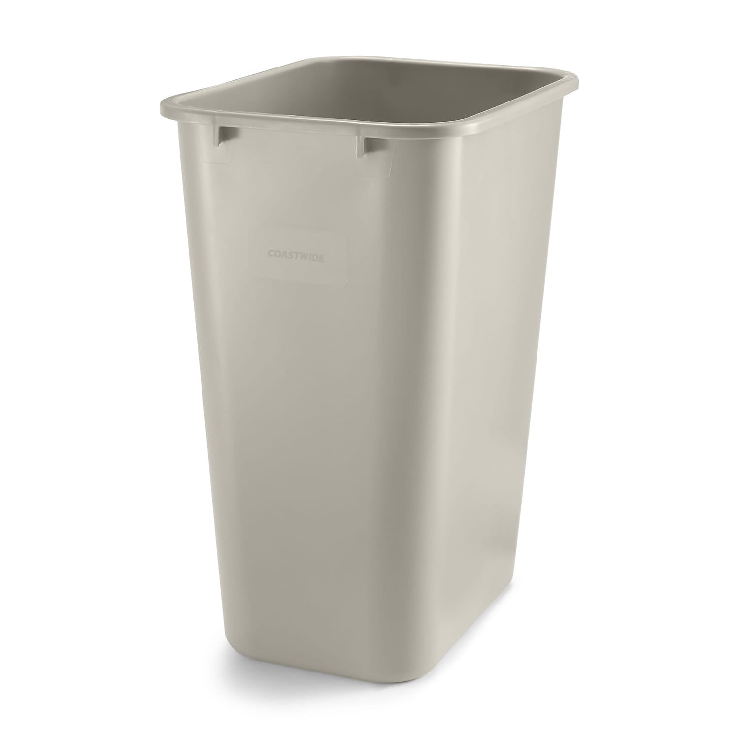 "COASTWIDE Professional Beige Soft Molded Plastic Trash Can, 10.25 ...