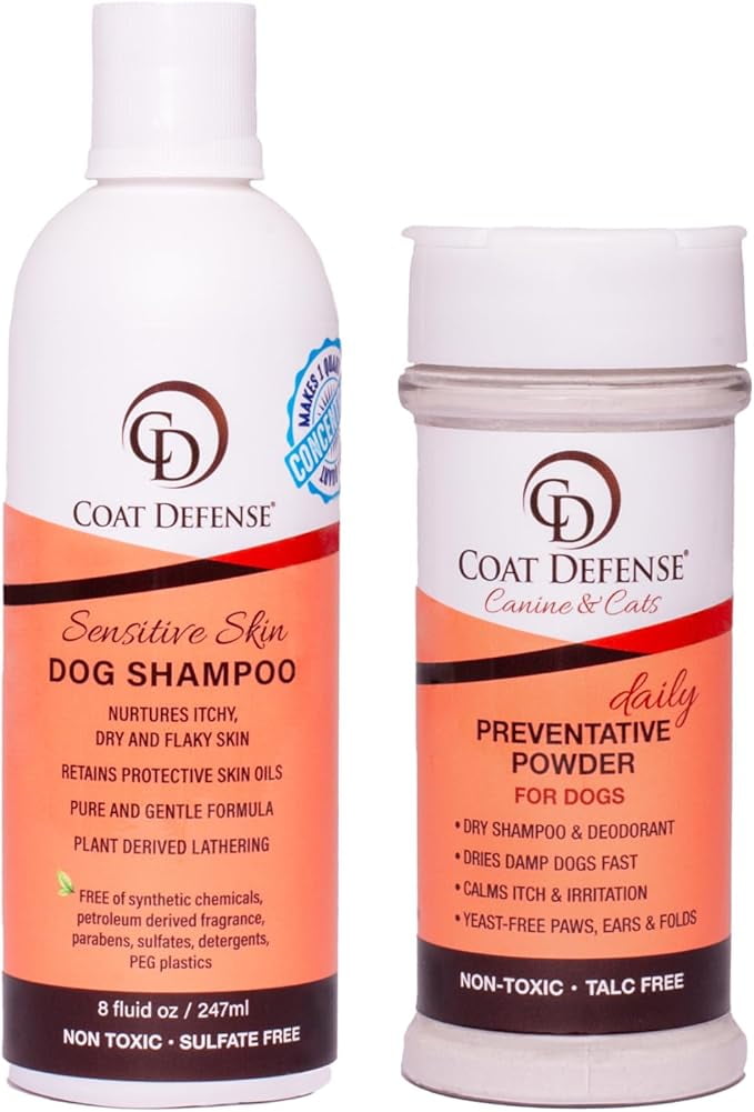 COAT DEFENSE Paw Licker Bundle Dry Powder for Dogs and Sensitive Skin ...