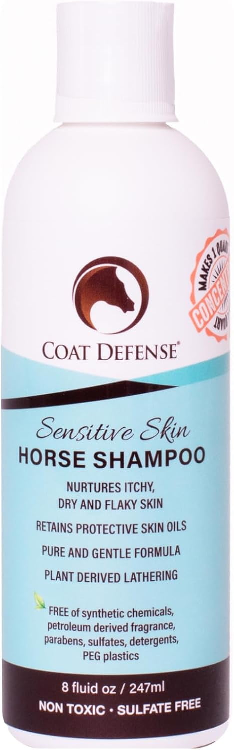 COAT DEFENSE Sensitive Skin Shampoo for Horses | All-Natural & Made in ...