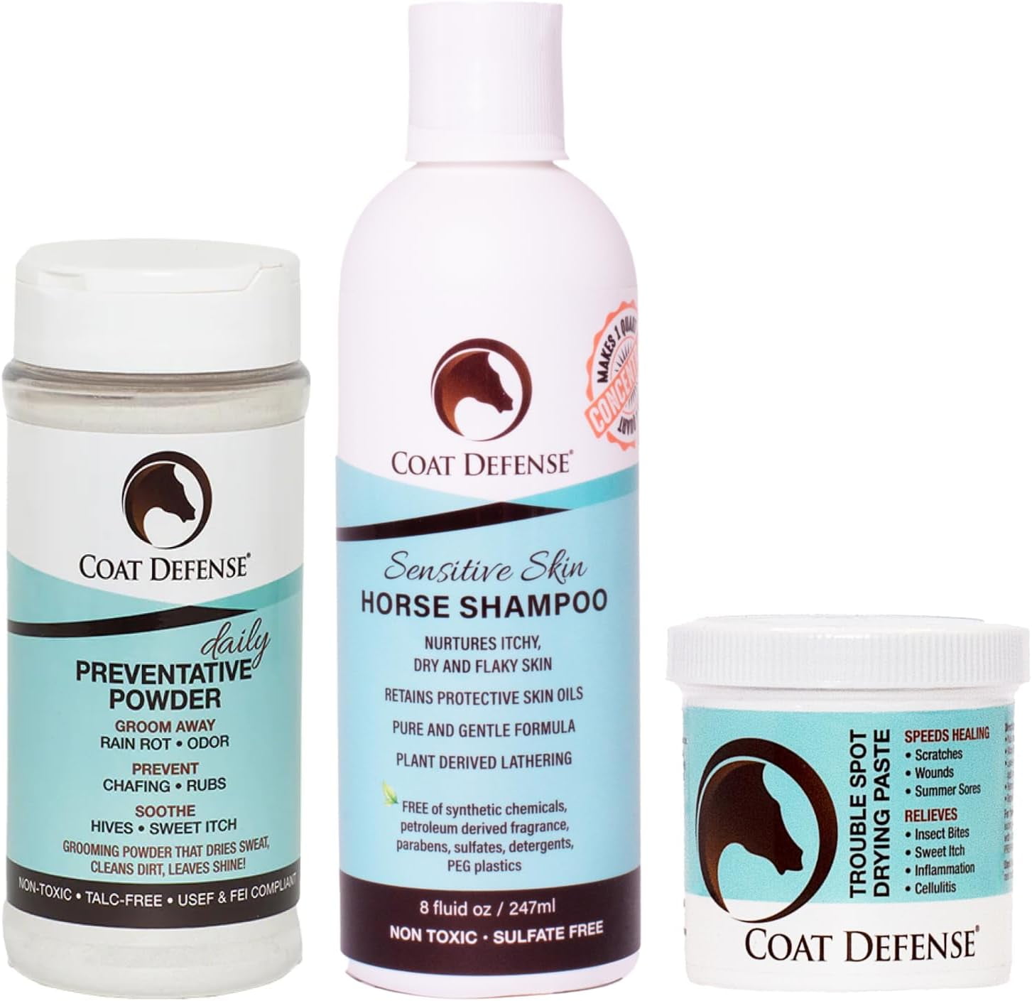 COAT DEFENSE Sweet Itch Bundle | Made in USA | Safe & Effective Equine ...