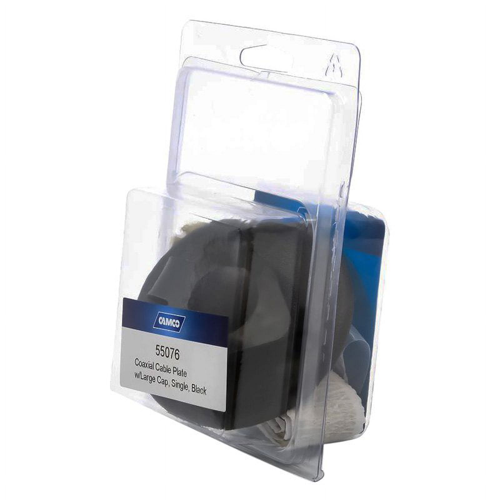 COAXIAL CABLE PLATE W/LARGE CAP, SINGLE, BLACK - Walmart.com