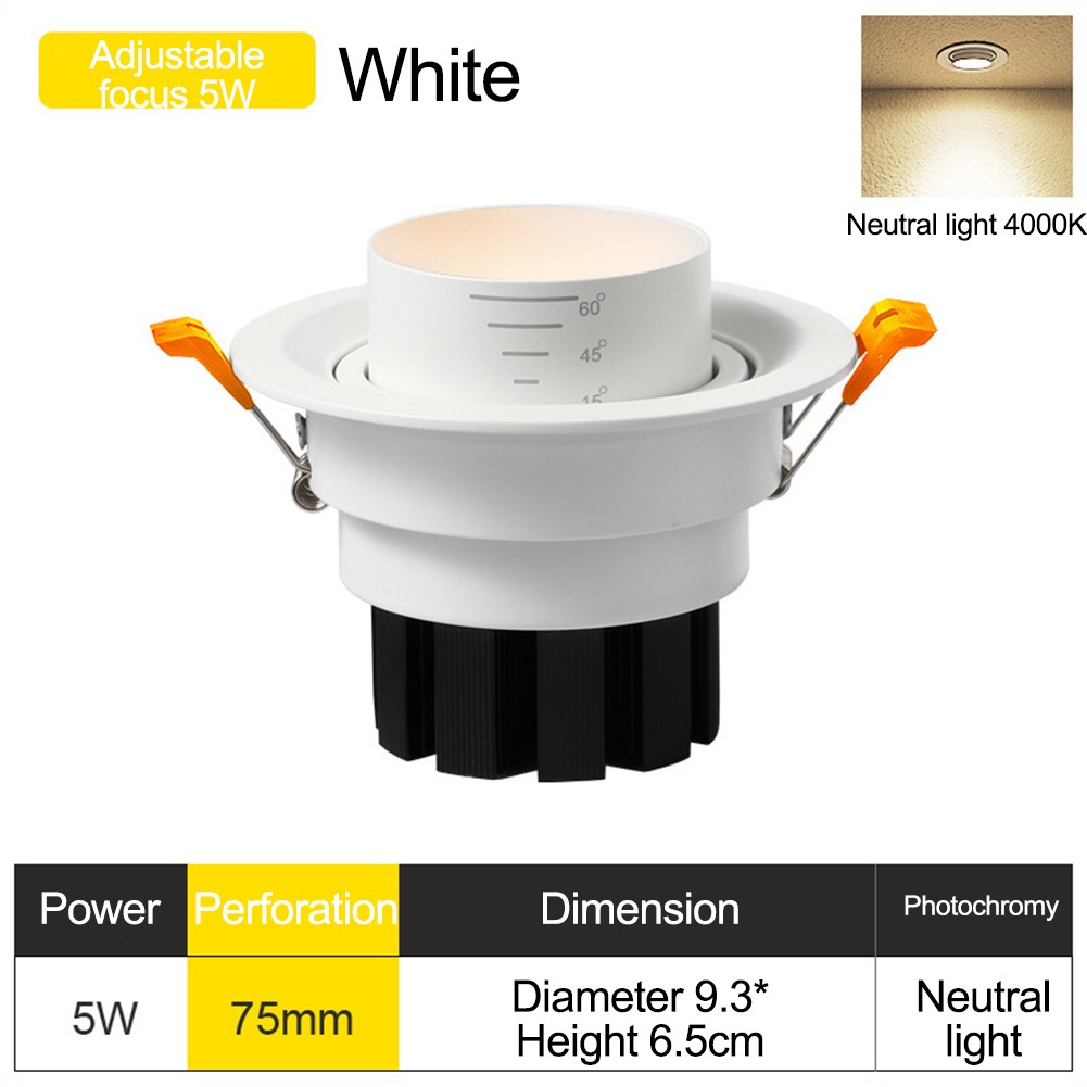 COB Ceiling Light Fixture Zoomable Focus Lamp Picture Spotlight Living ...