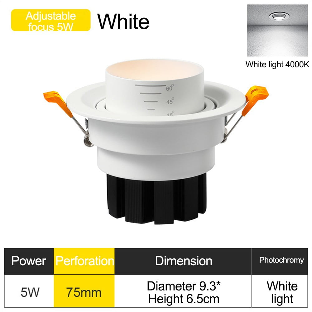 COB Ceiling Light Fixture Zoomable Focus Lamp Picture Spotlight Living ...
