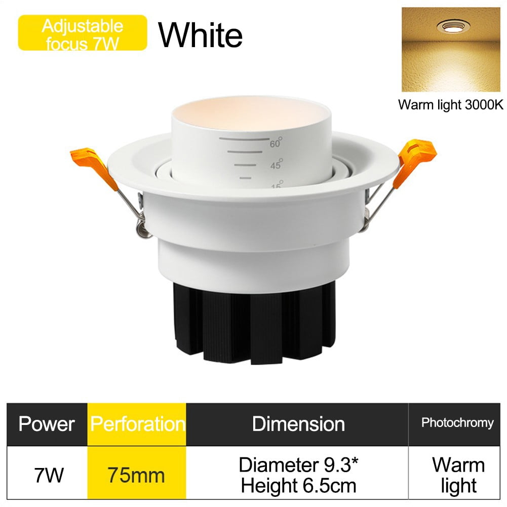 COB Ceiling Light Fixture Zoomable Focus Lamp Picture Spotlight Living ...