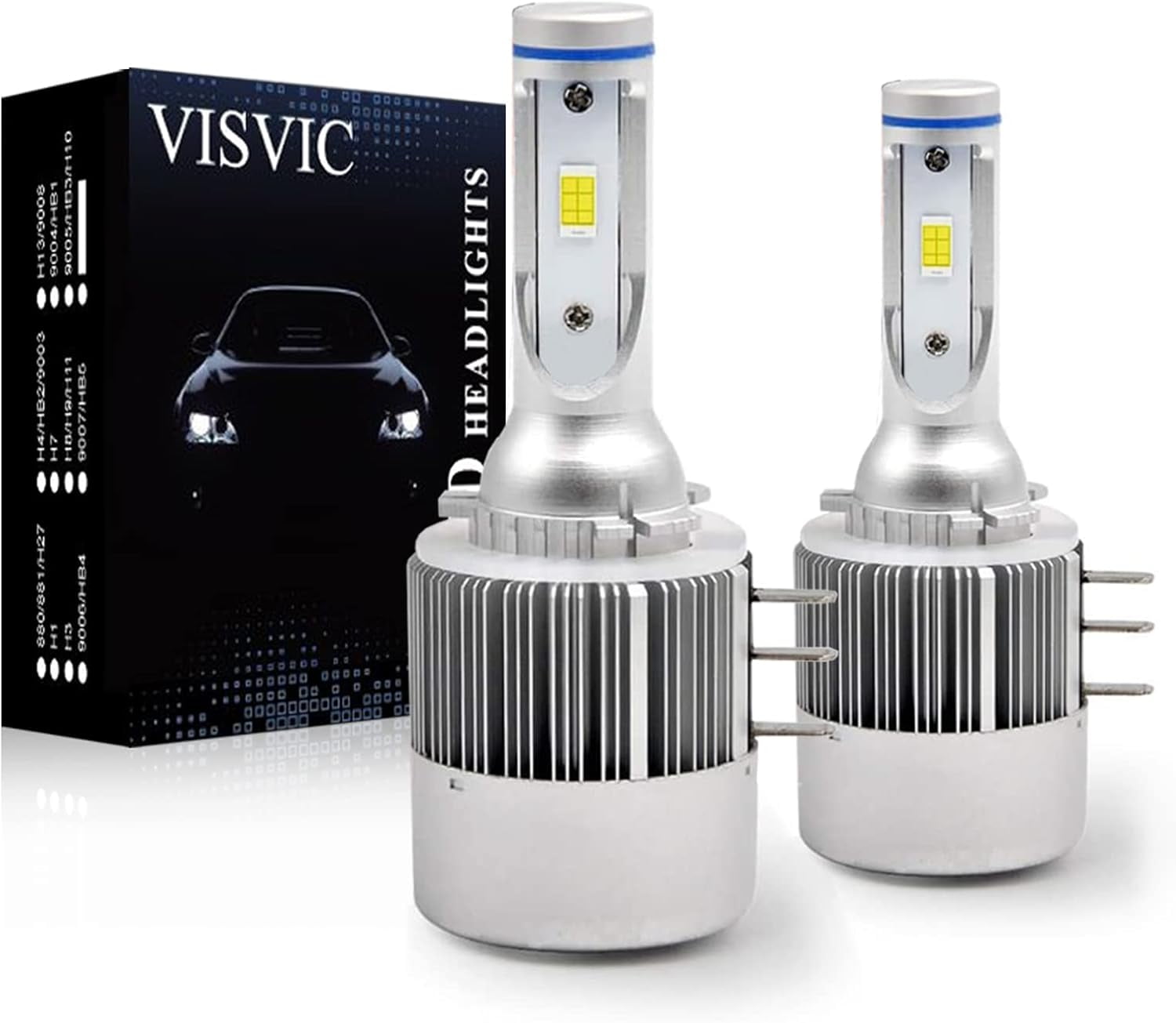 COB H15 Headlight Bulbs, 8000LM LED Headlight Conversion Kit capatible ...