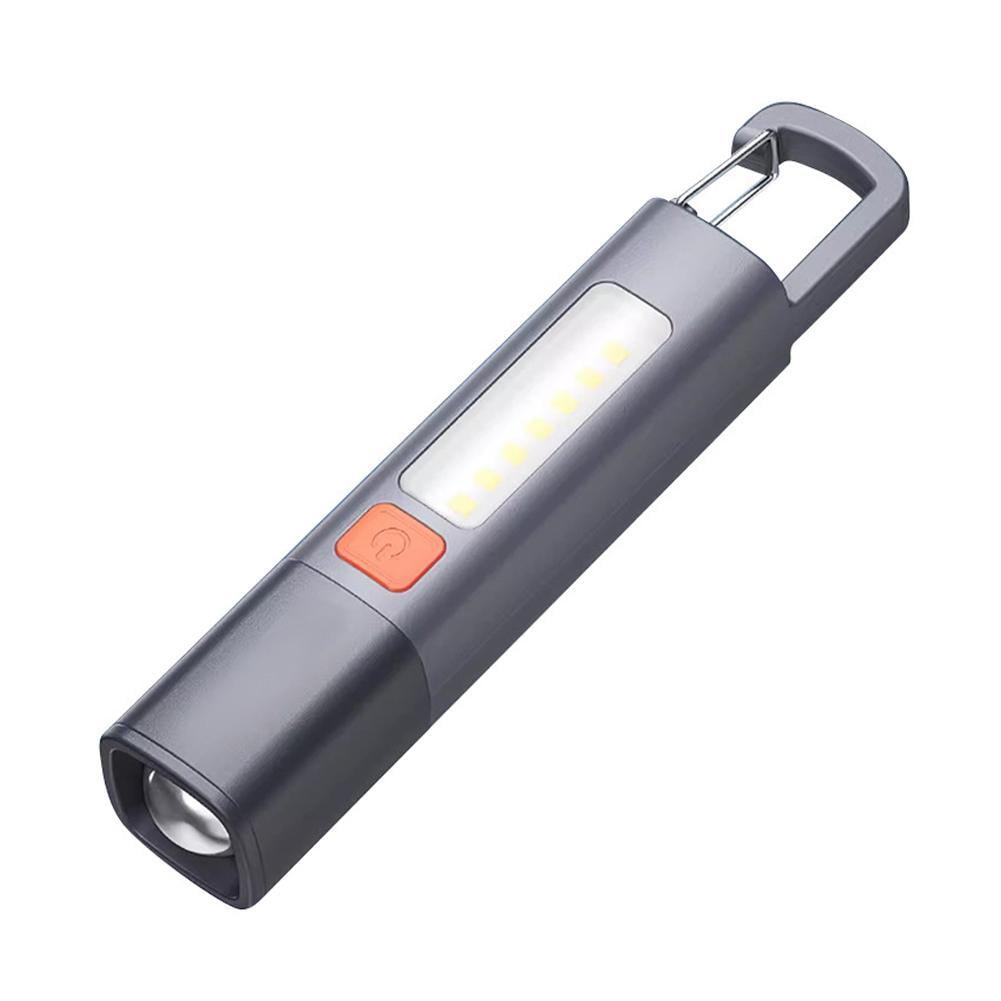 COB LED 4 Modes Mini Flashlight USB Rechargeable Tactical Torch Zoom ...