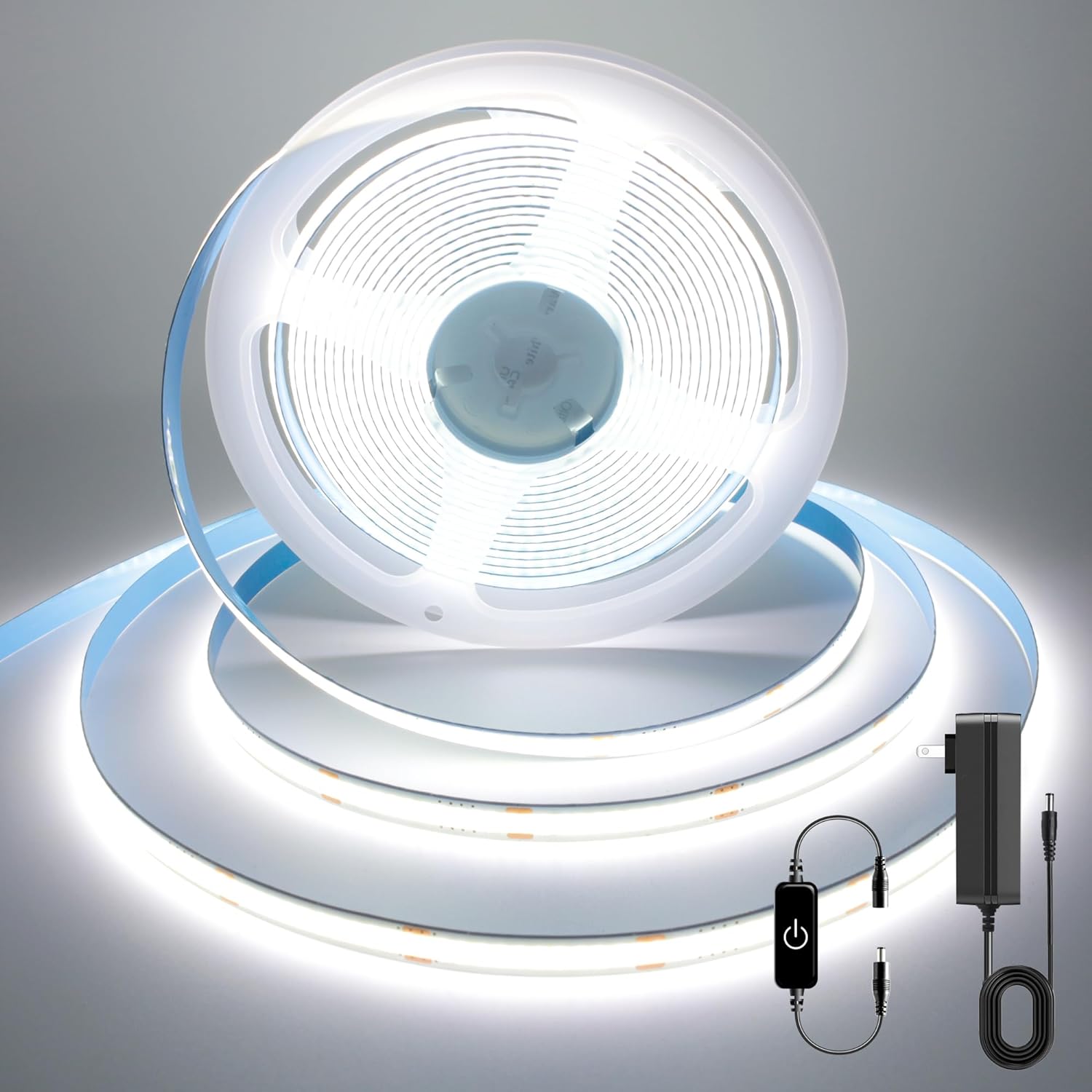 COB LED Strip, 16.4ft Dimmable Strip Lights, 6000K Bright Daylight ...