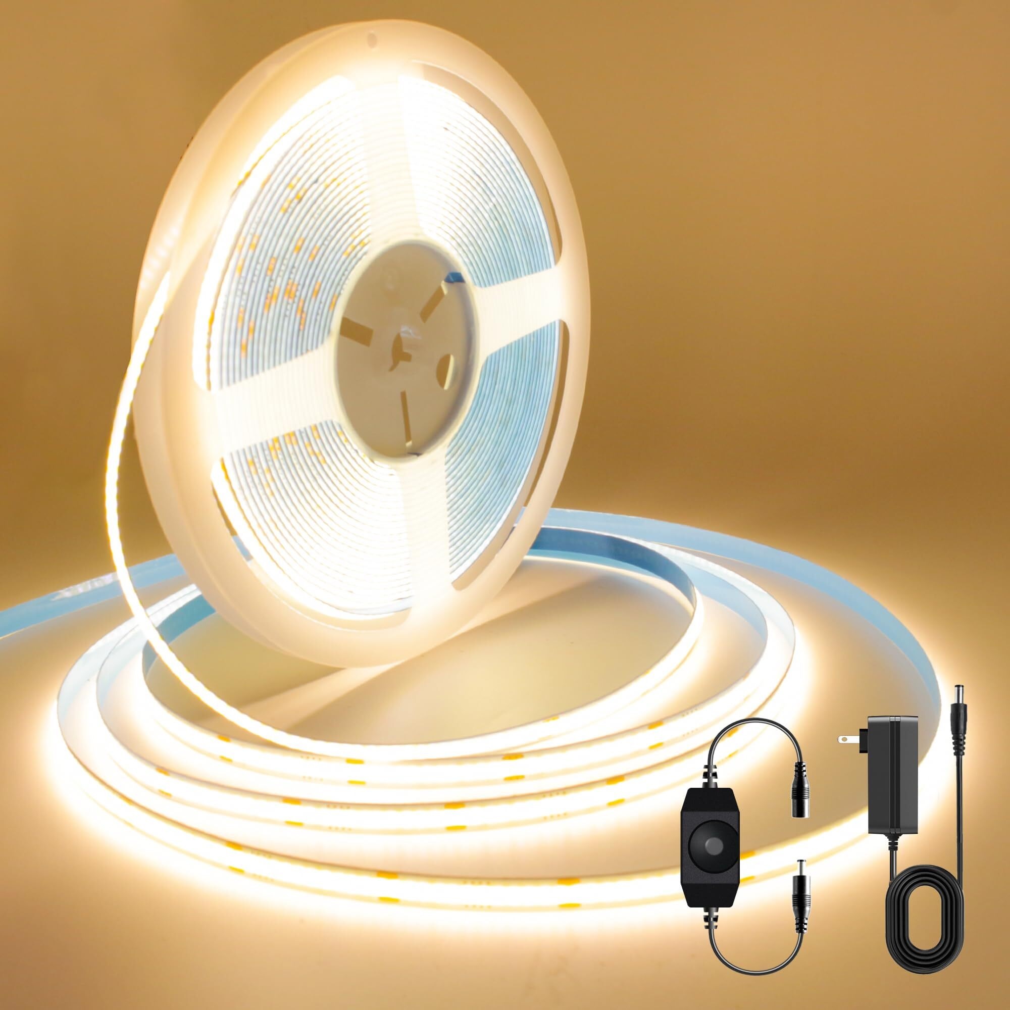 COB LED Strip, 32.8ft White LED Strip, Daylight White 6000K LED Lights ...