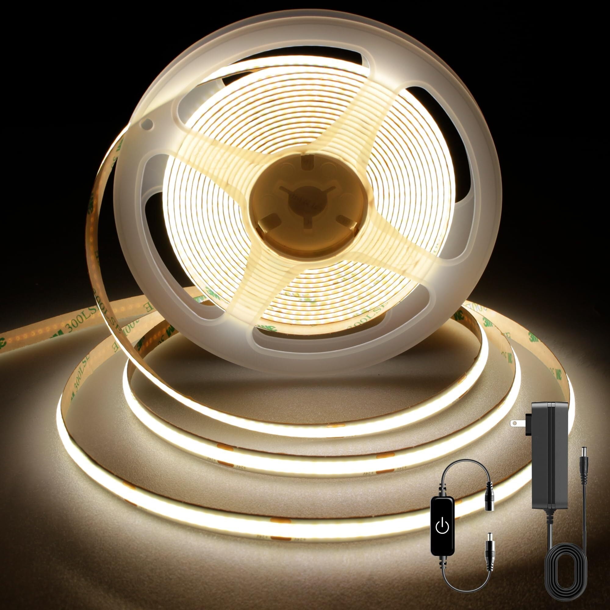 COB LED Strip Light, 32.8ft, Dimmable Strip Light, 6000K Daylight Super ...