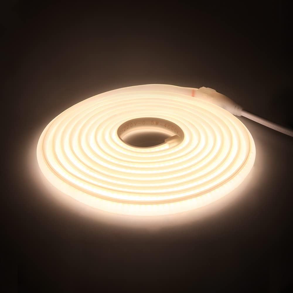 COB LED Strip Lights, Neon 110V 288 LED LightsClippable, COB Flexible ...