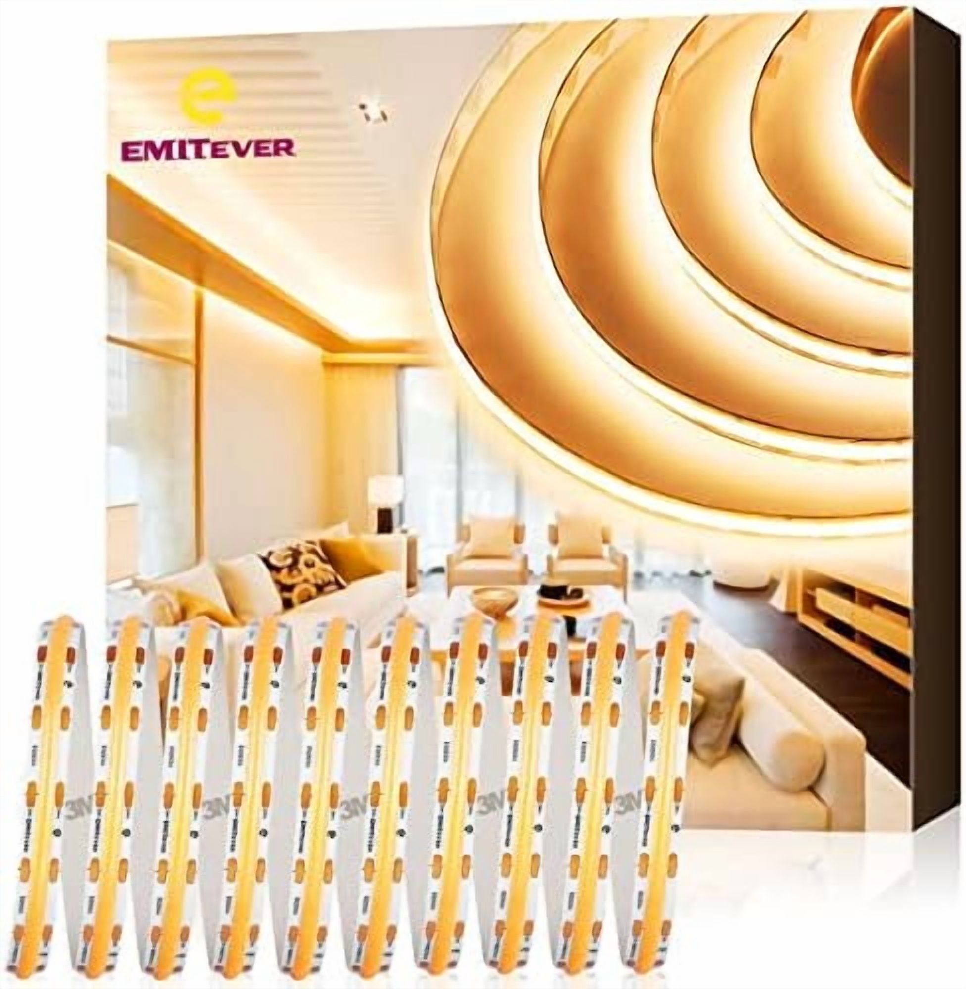 COB LED Strip Lights Warm White, 24V 2700K Tape Light Premium High ...