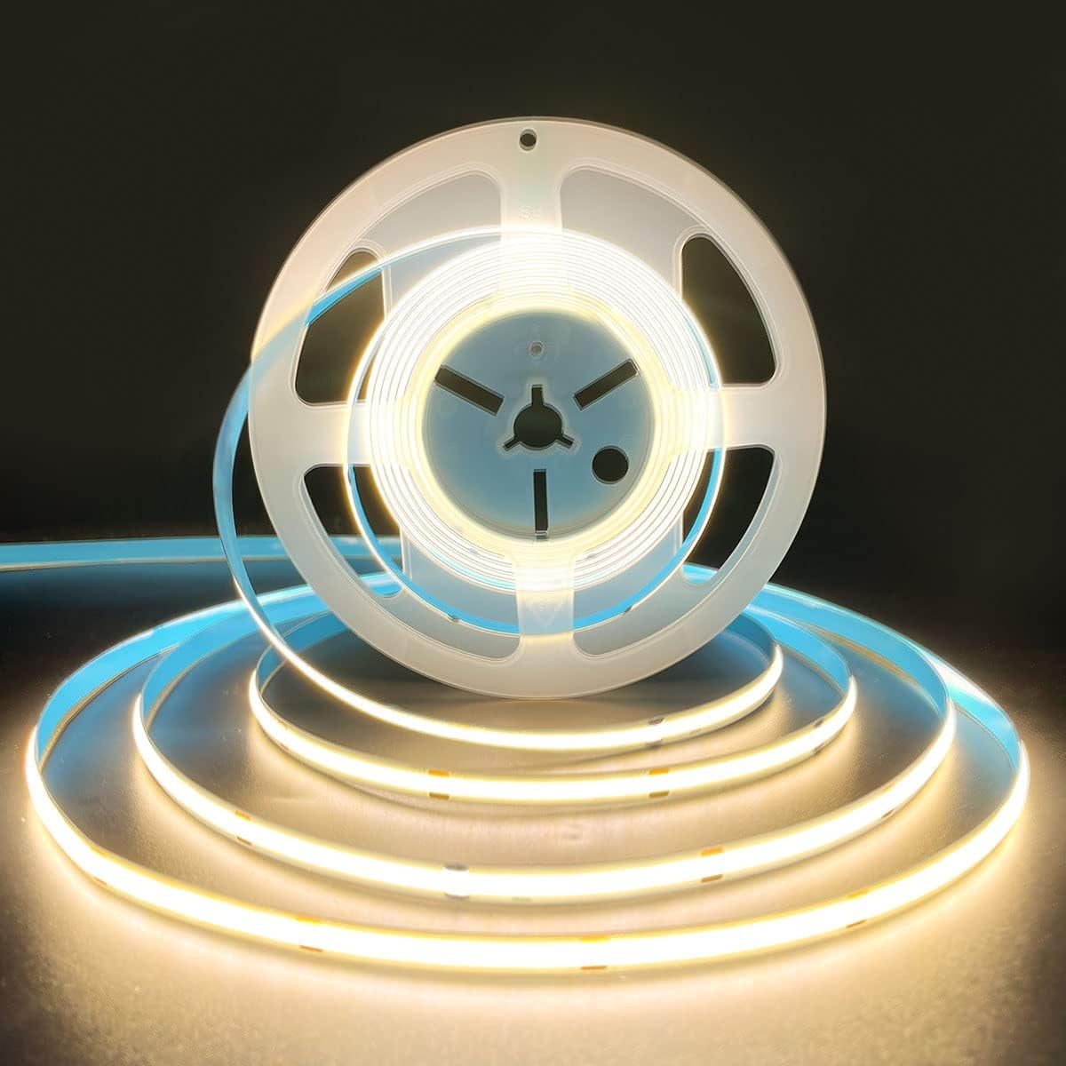 COB LED Strip Lights Warm White 3000K,DC12V 16.4ft/5M 320leds/M CRI90 ...