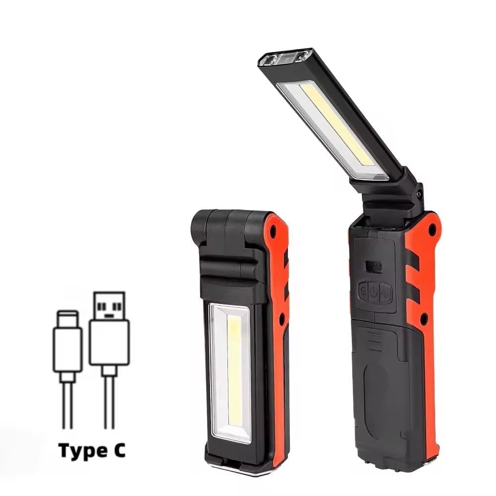 COB LED Work Light Dimmable USB Rechargeable LED Flashlight Inspection ...
