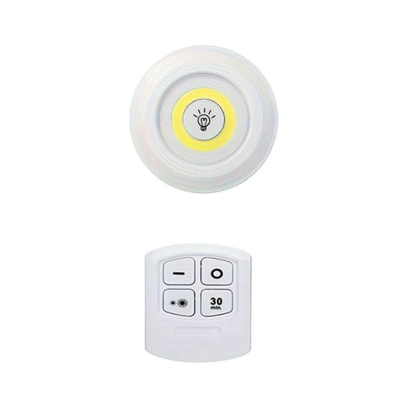 COB Sensor Night Light with Remote Control, 3-Pack Battery-Powered ...