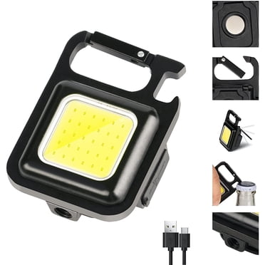 Small Flashlights, 800Lumens Bright Rechargeable COB Keychain ...