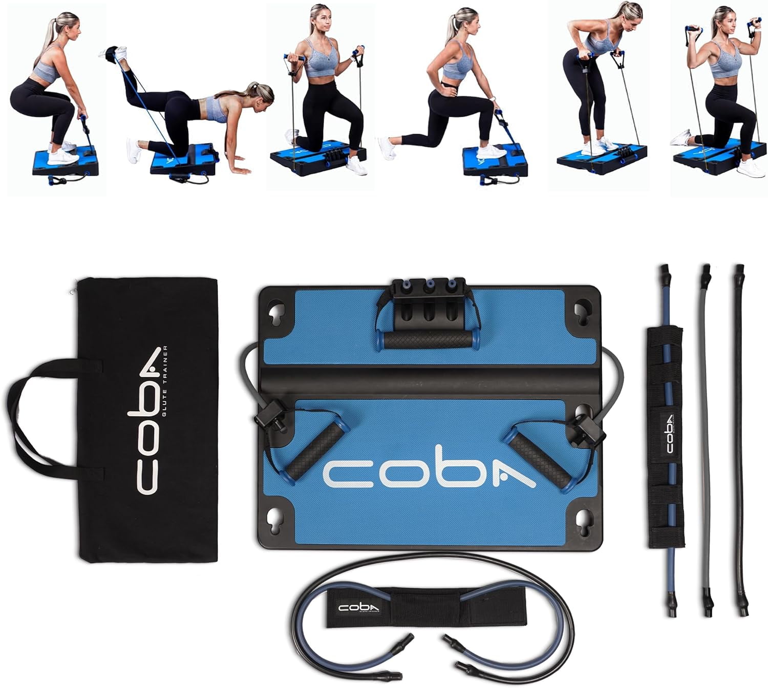 COBA Board Glute Trainer - Full Home Workout System, Core, Booty, Arm & Glute Exercise Machine ...