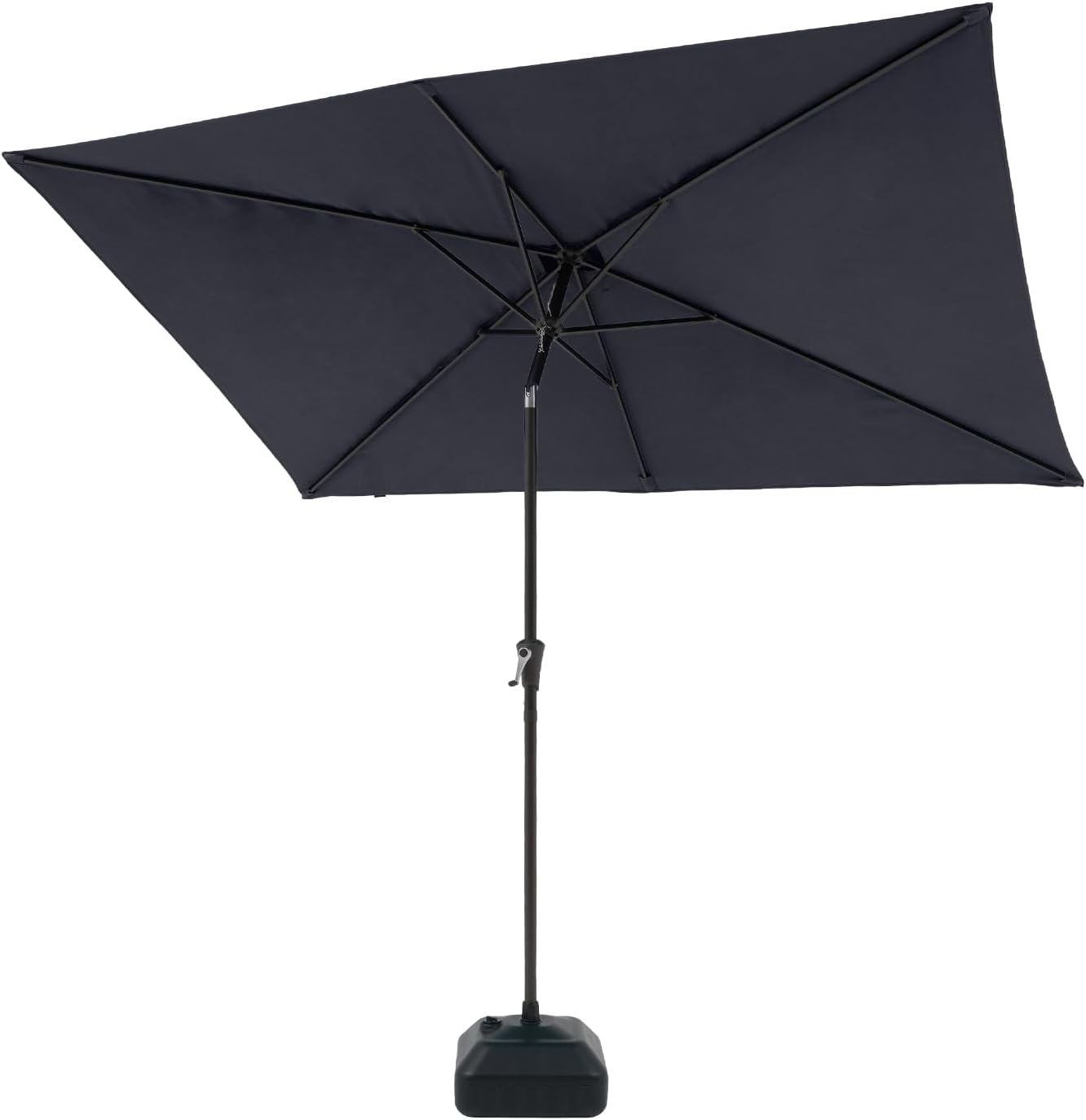 COBANA 6.5 x 10 ft Rectangular Patio Umbrella with Base, Outdoor Table ...
