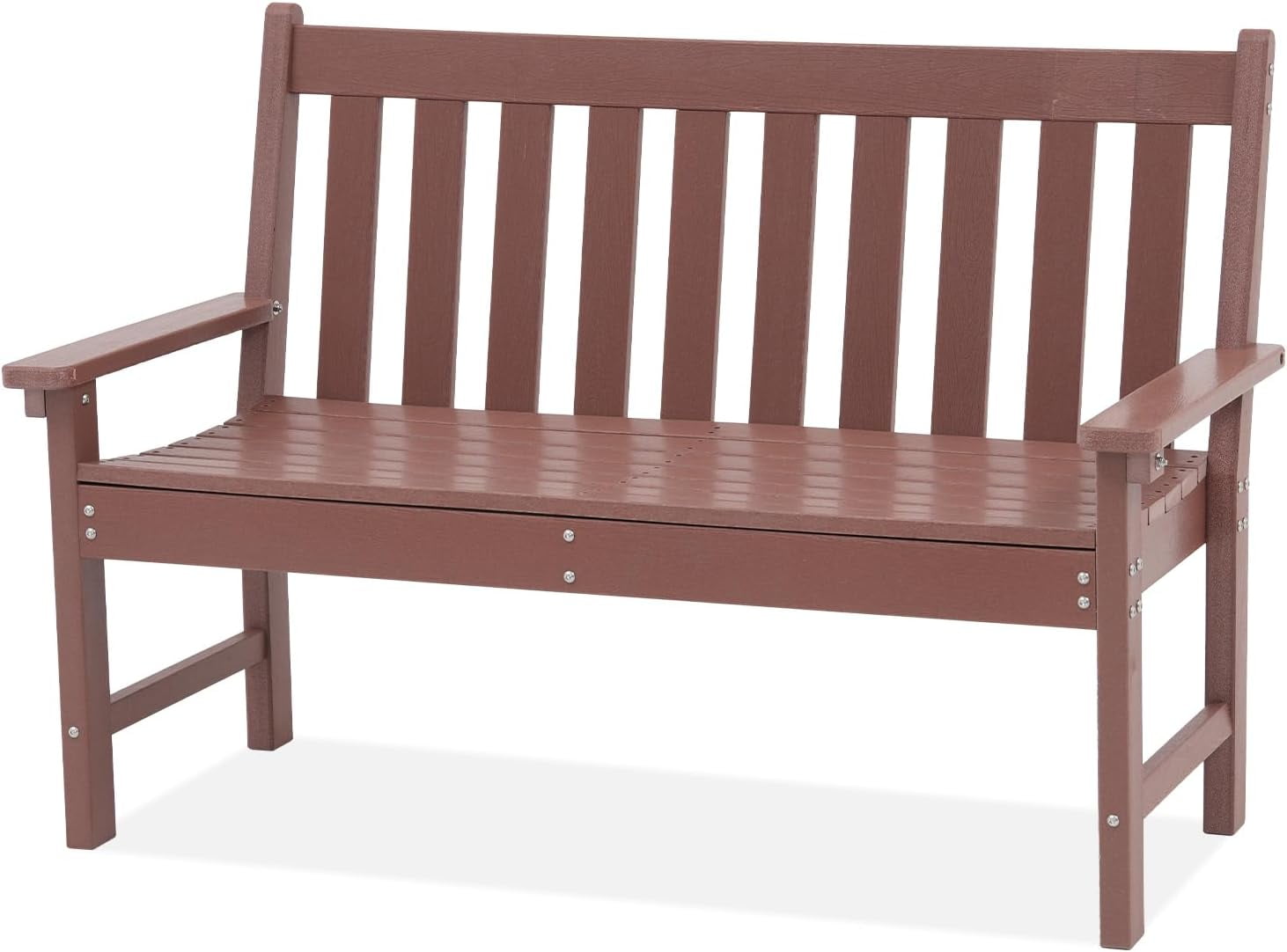 COBANA Outdoor Garden Bench, All Weather HDPE Patio Porch Bench with ...