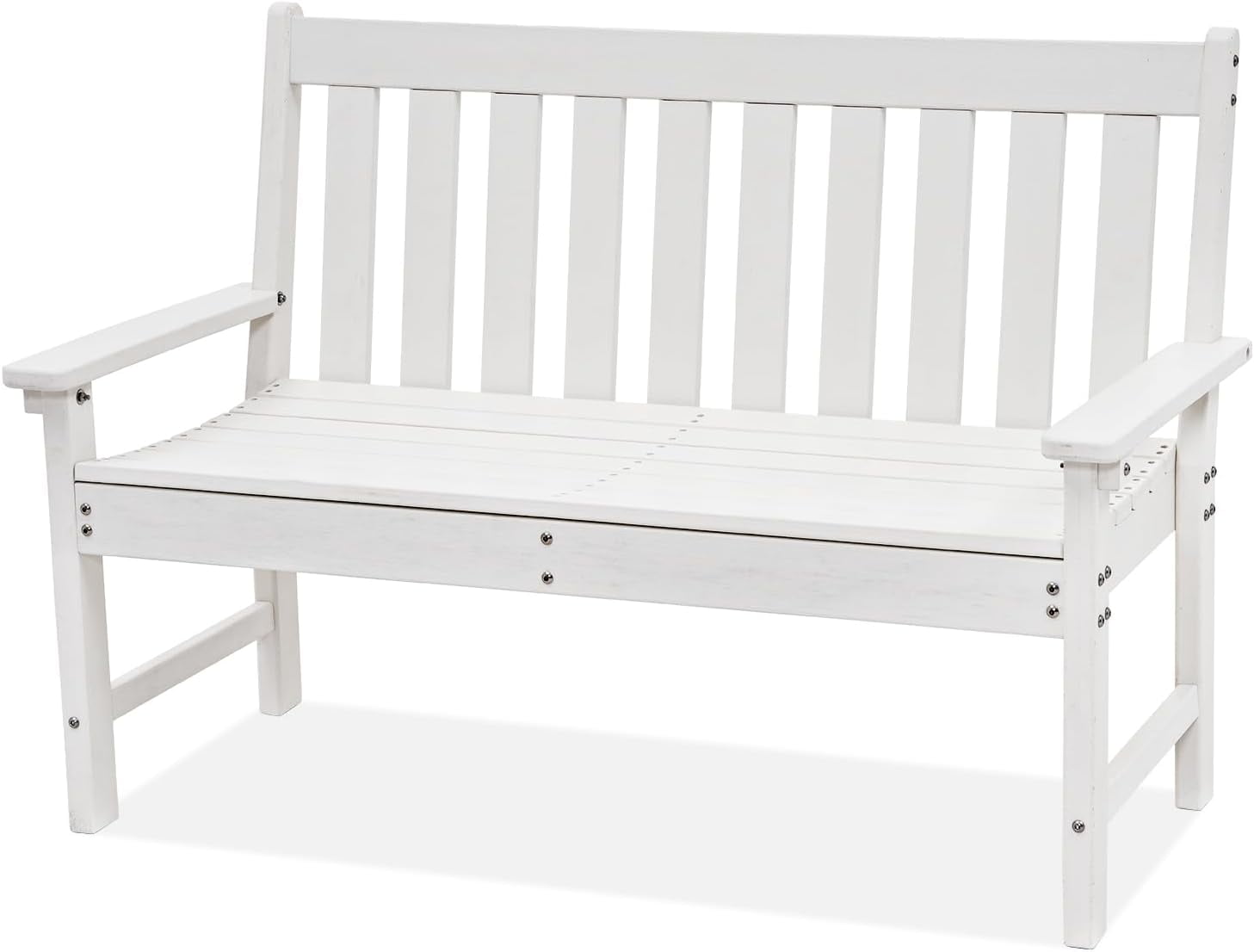 COBANA Outdoor Garden Bench, All Weather HDPE Patio Porch Bench with ...