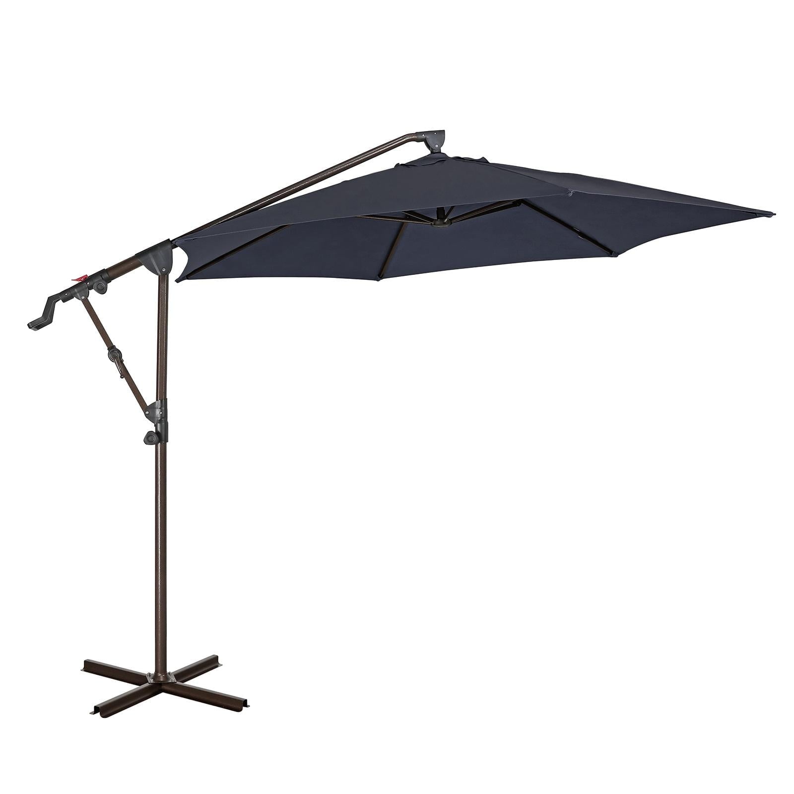 COBANA 10ft Patio Umbrella, Offset Hanging, Aluminum Stand, 360 ...