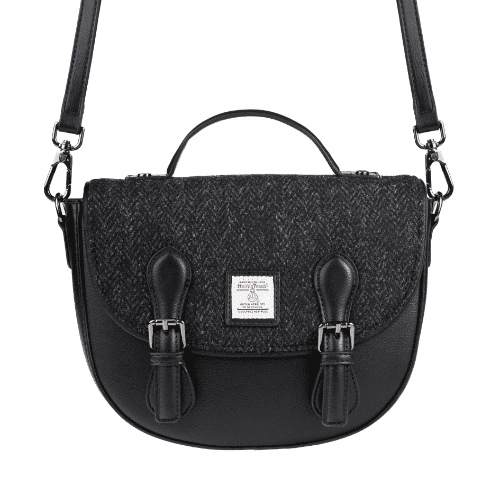 COBBLE SATCHEL BLACK HERRINGBONE - Walmart.com