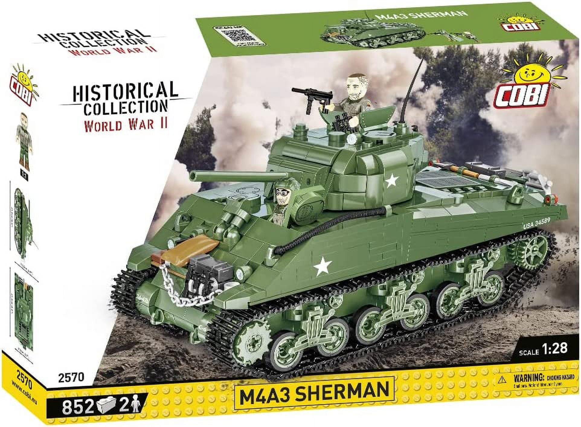 COBI Historical Collection Building Block M4A3 Sherman Tank, Military ...
