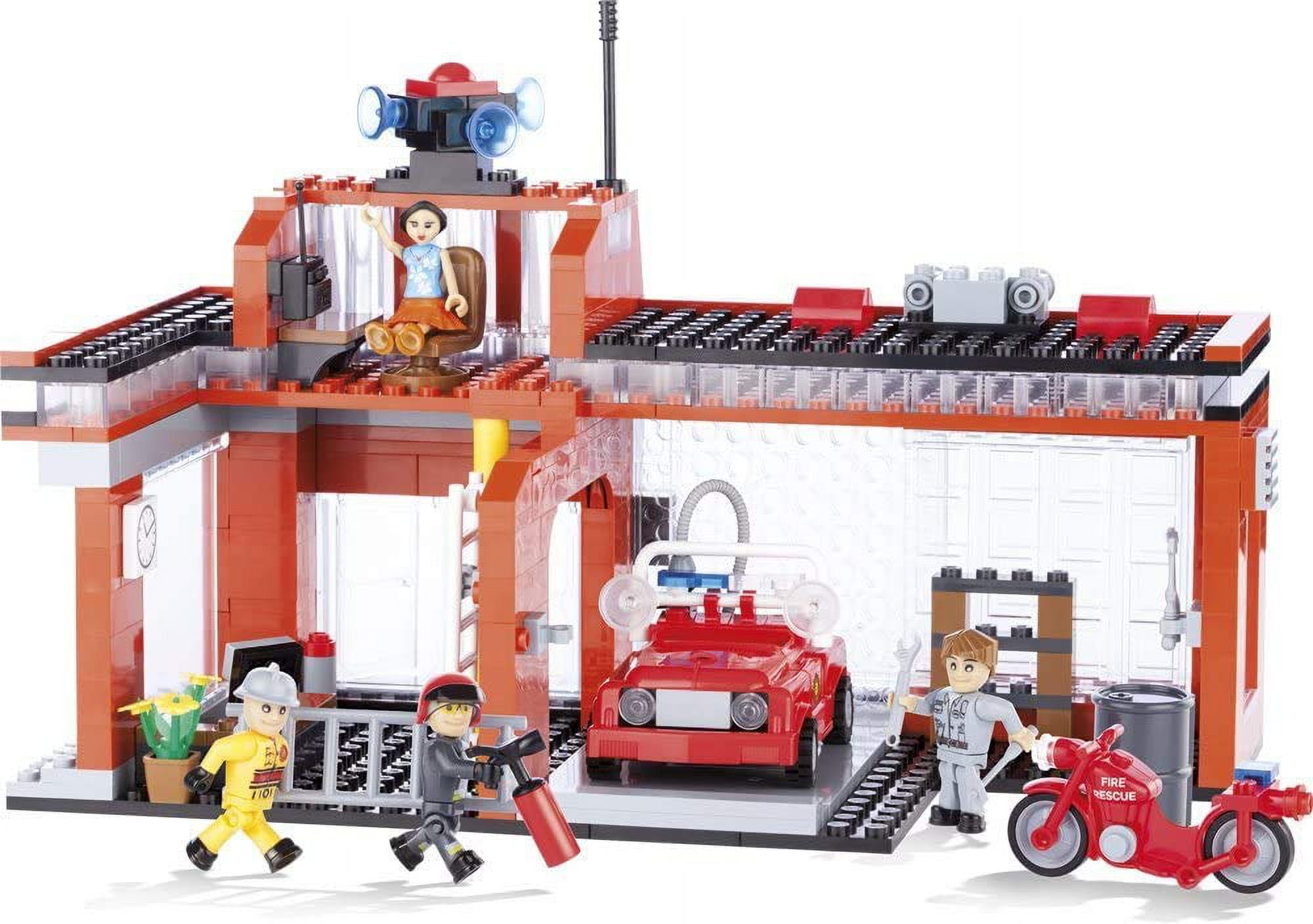 COBI Action Town Fire Station - Building Block Firefighter Play Set ...