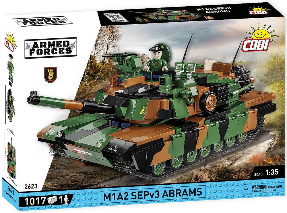 COBI Armed Forces M1A2 SEPv3 Abrams Tank | Green US Army Tank | 1017 ...